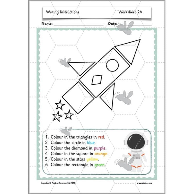 Writing Instructions Year 1 English lessons by PlanBee