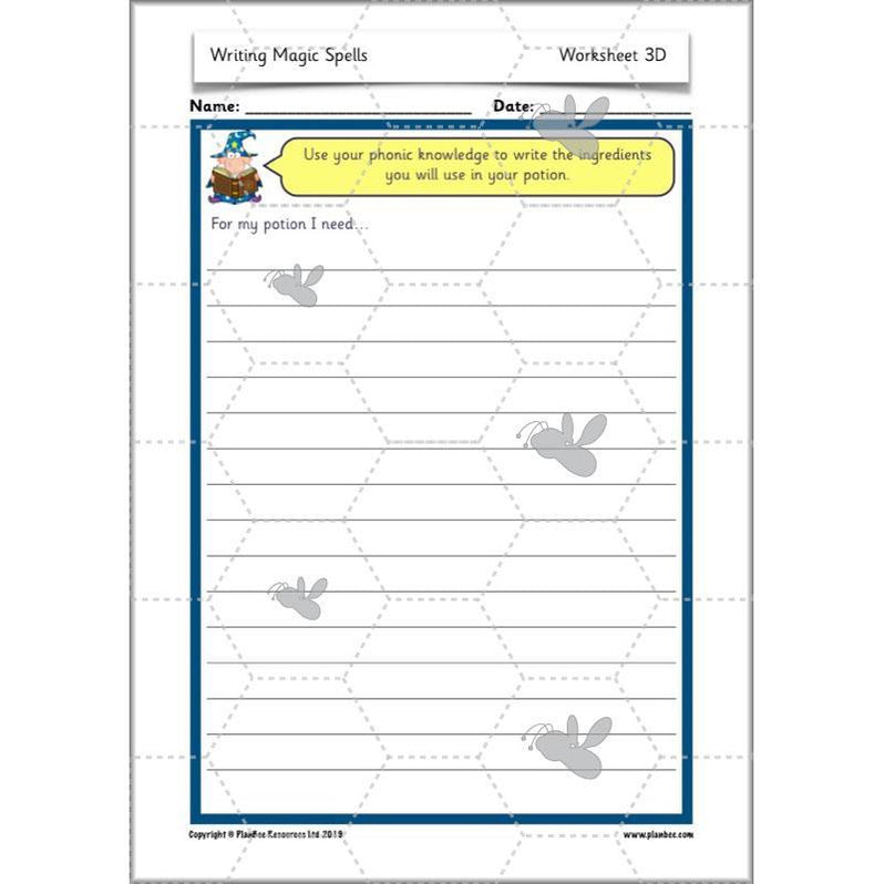 Magic Spell Writing KS1 Year 1 English by PlanBee