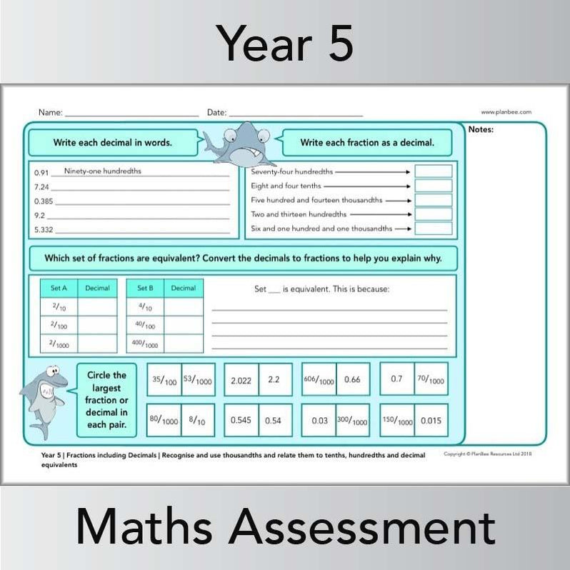 Year 5 Maths Assessment Pack | New Curriculum — PlanBee